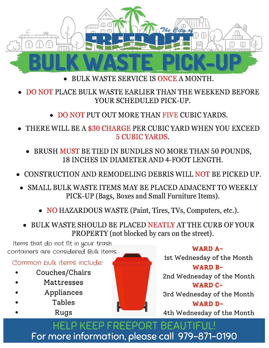 Trash and Waste Services | City of Freeport, TX